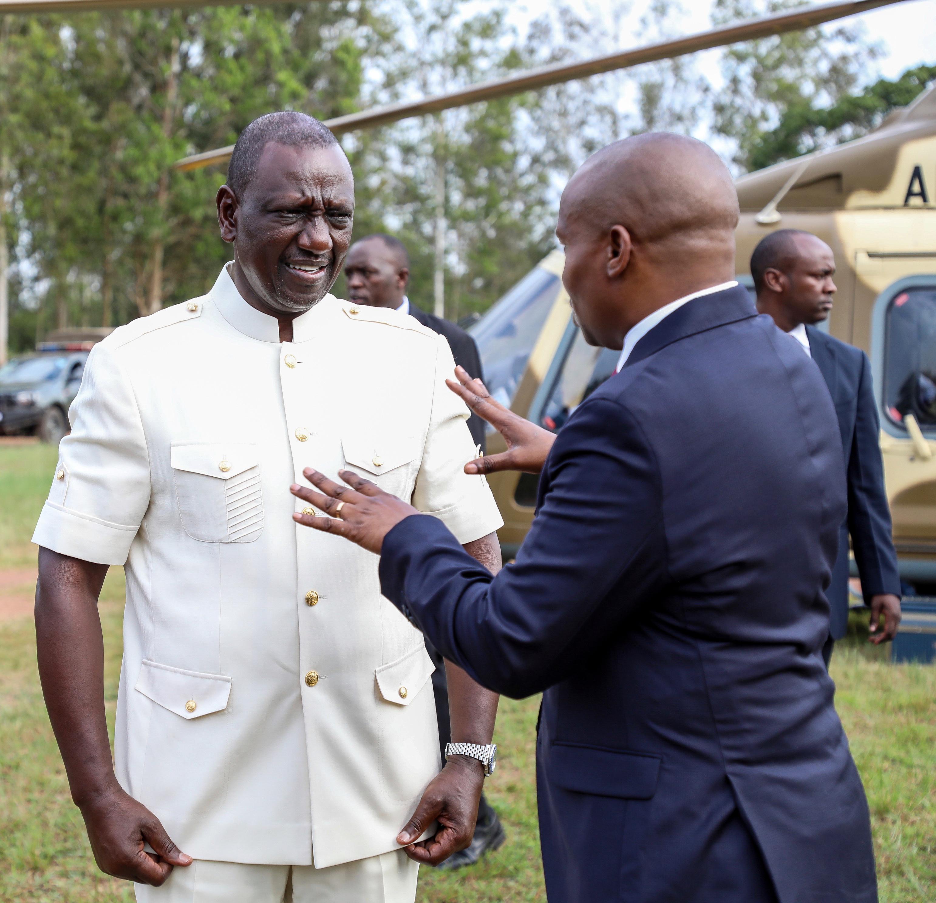 [PHOTOS] Ruto arrives in Kwale for Mashujaa Day