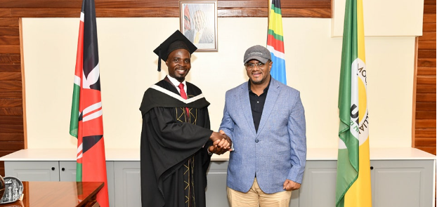 Rider who rose to fame for supporting Ruto graduates