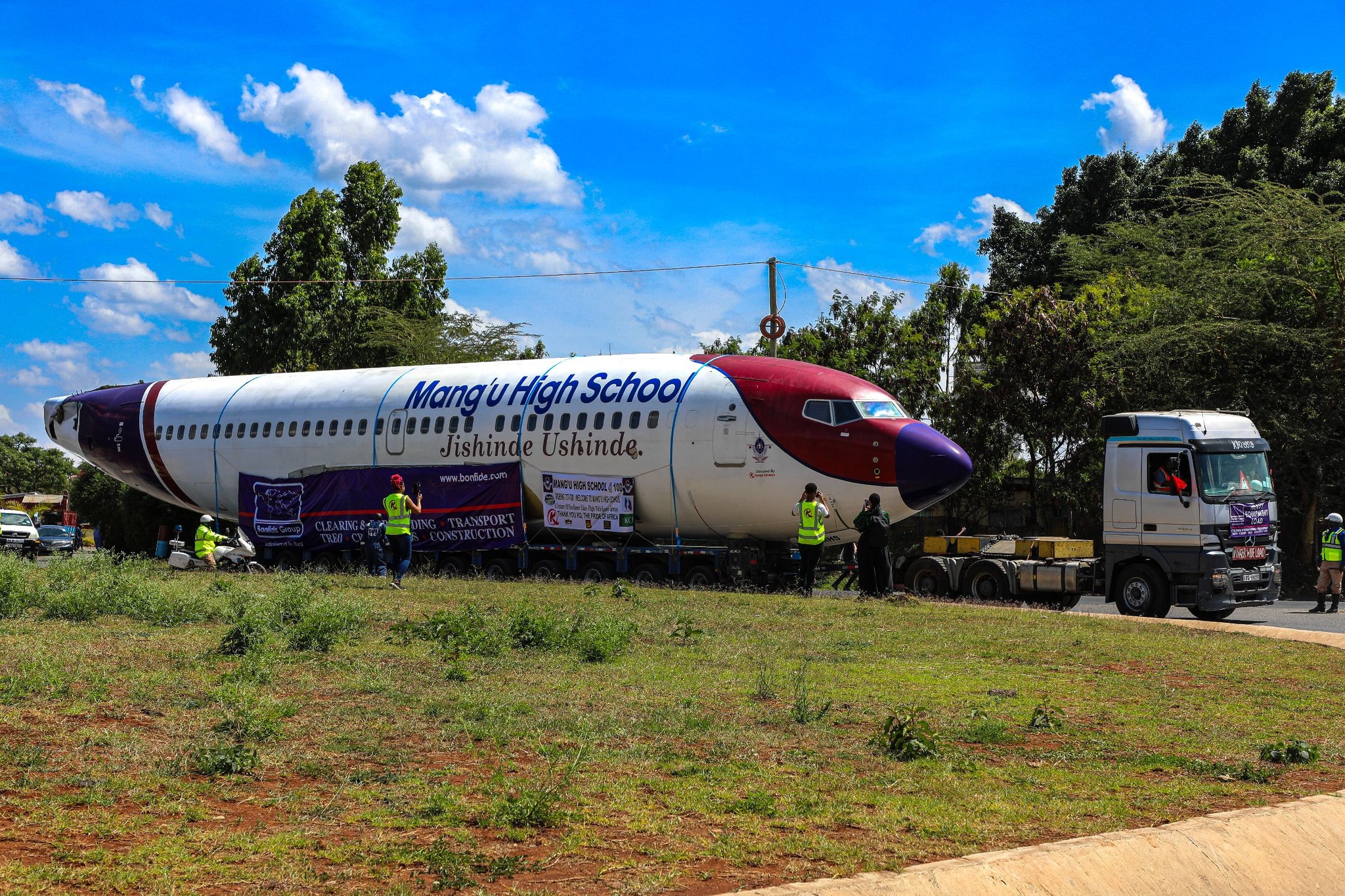 In Pictures: Joy as KQ Delivers Plane to Mangu High School
