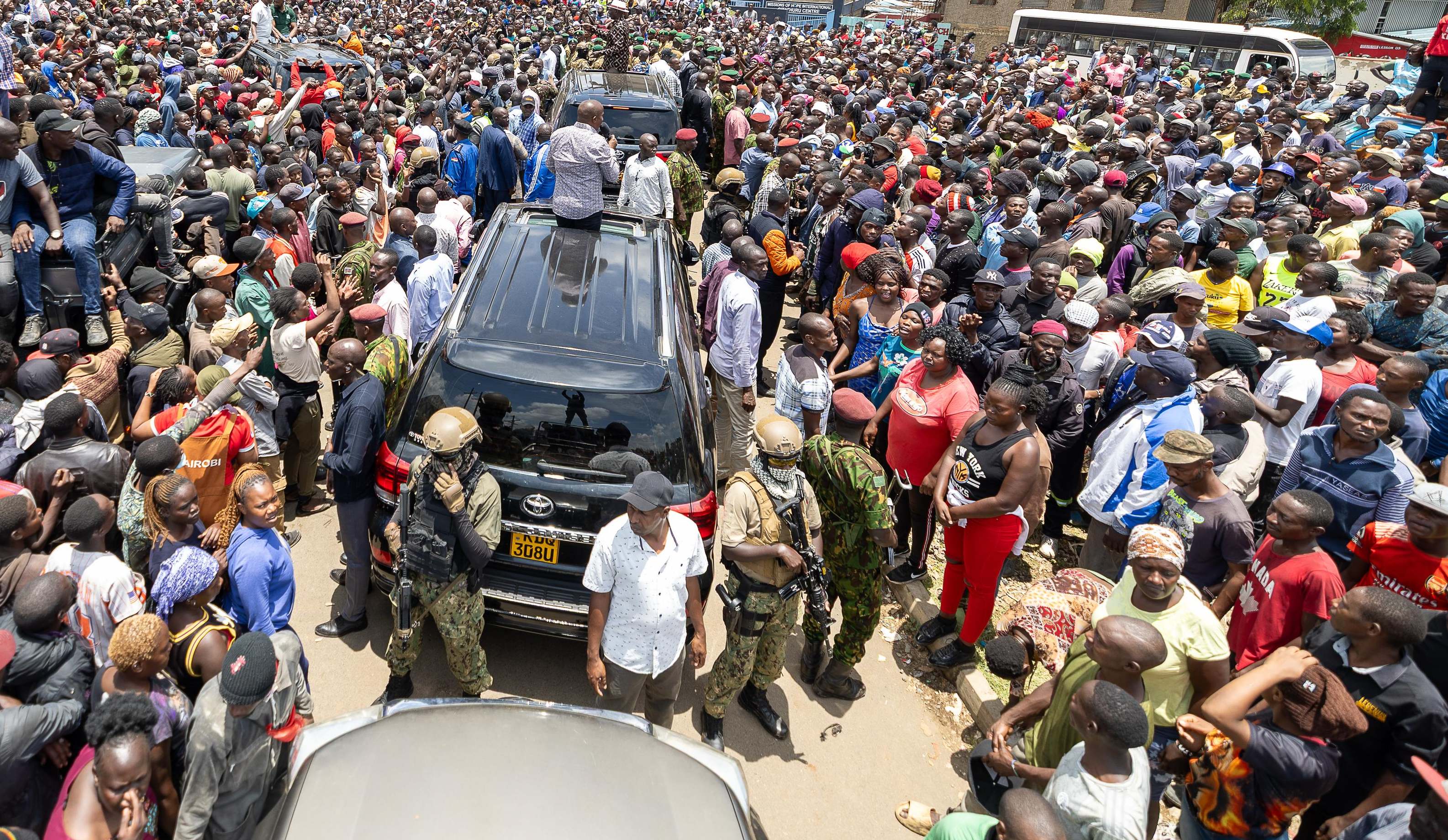 Full-scale security unleashed as Ruto tours Mathare area