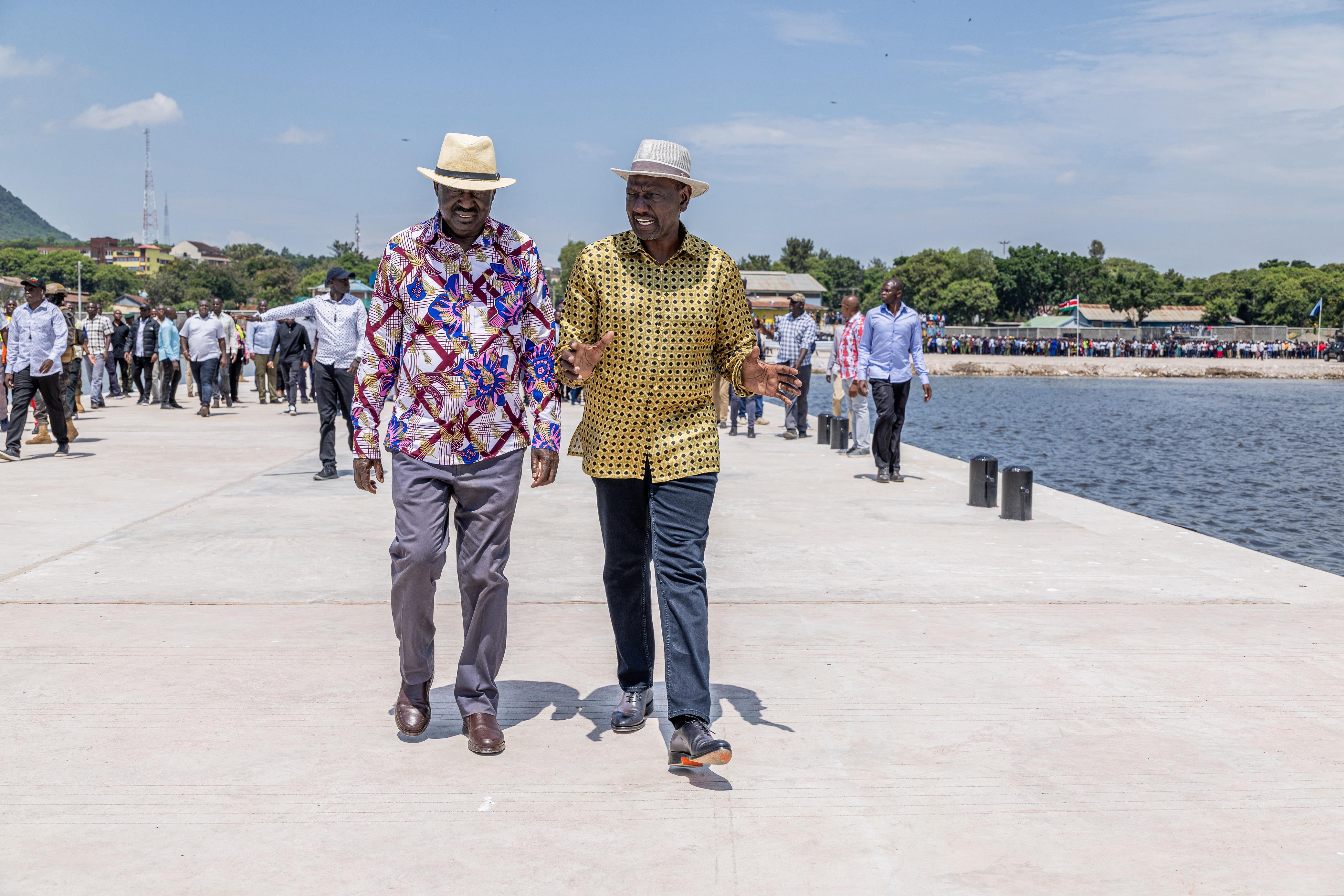 [PHOTOS] Ruto, Raila open Homa Bay Homa Bay fish Pier