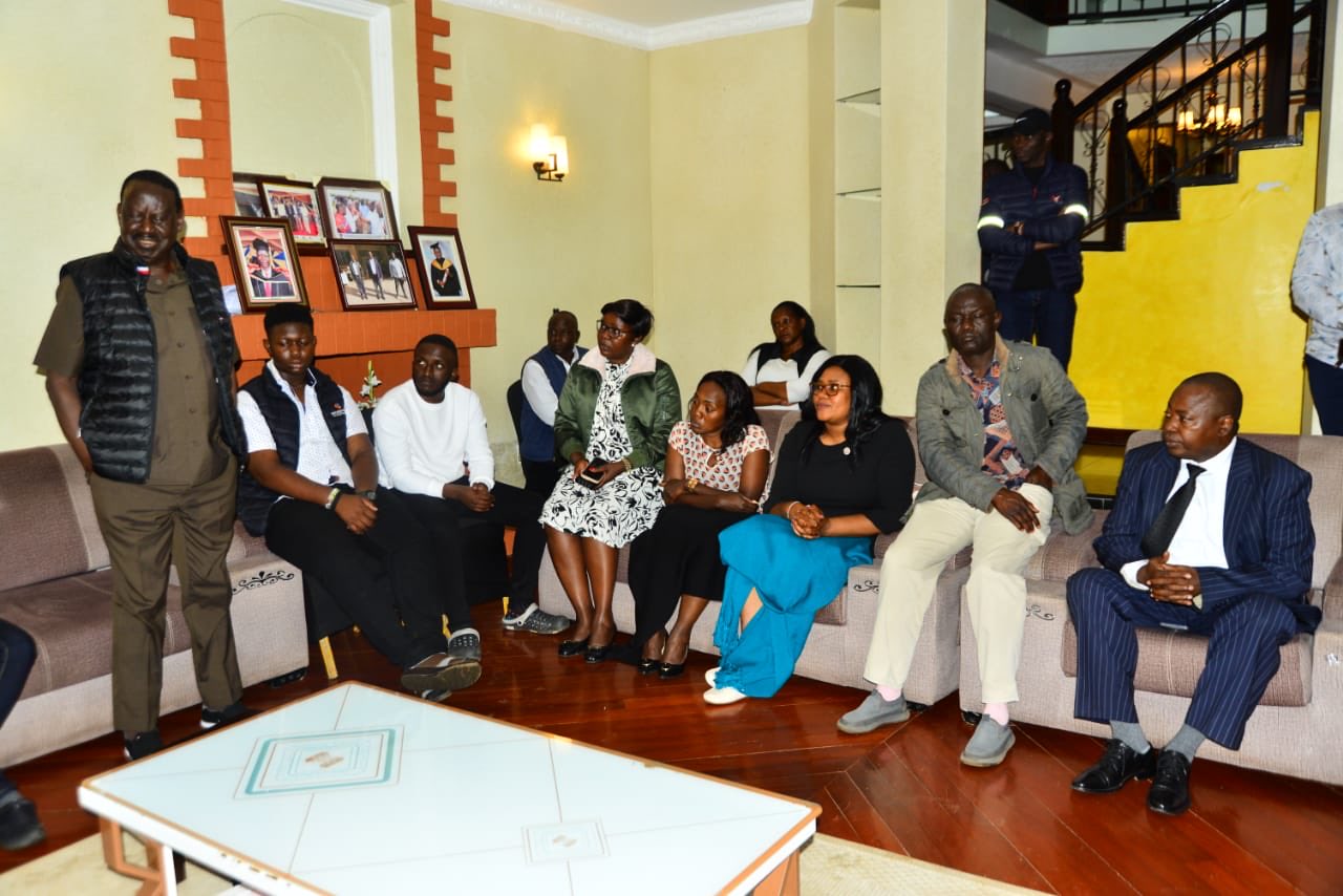 Raila visits slain MP Were's home, condoles with the family