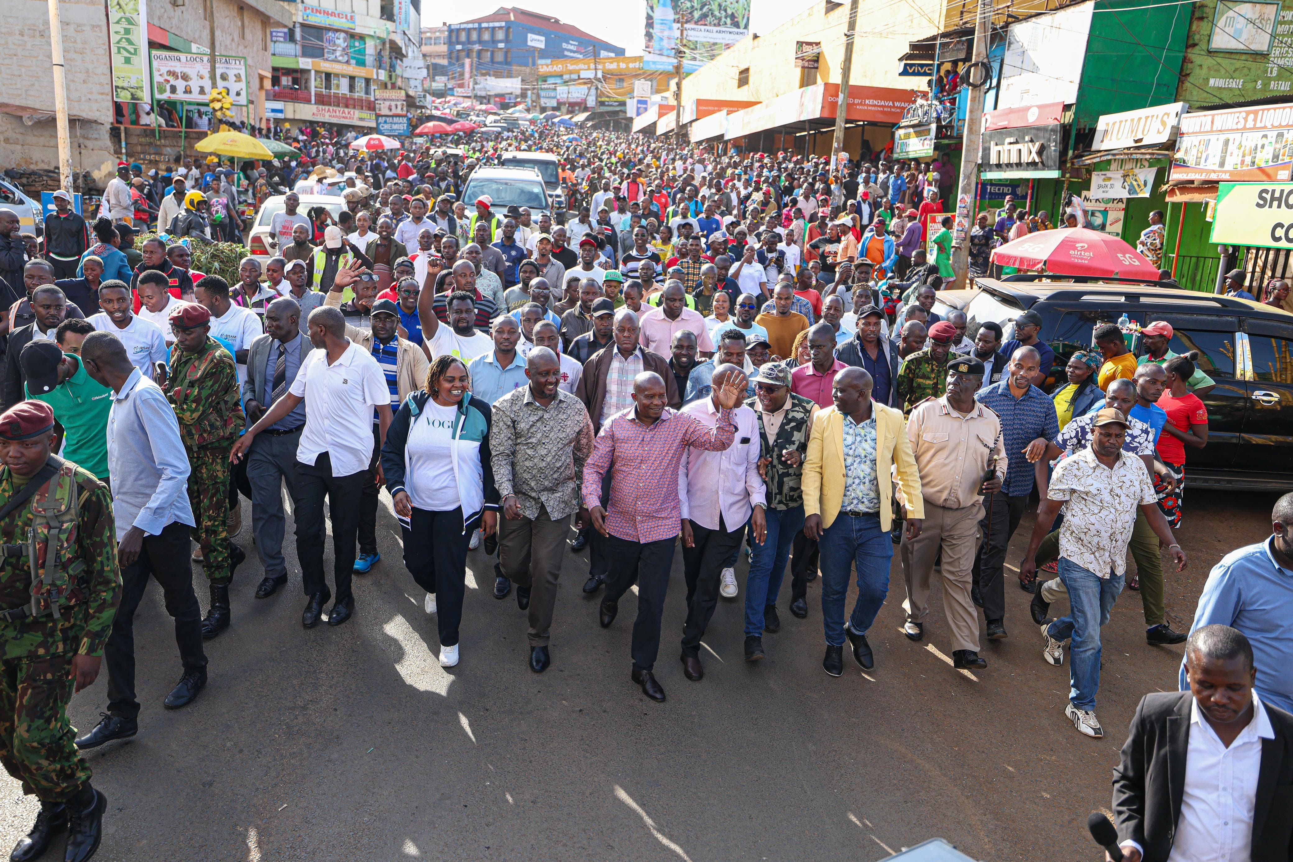 [PHOTOS] Kindiki visit brings Embu town to standstill