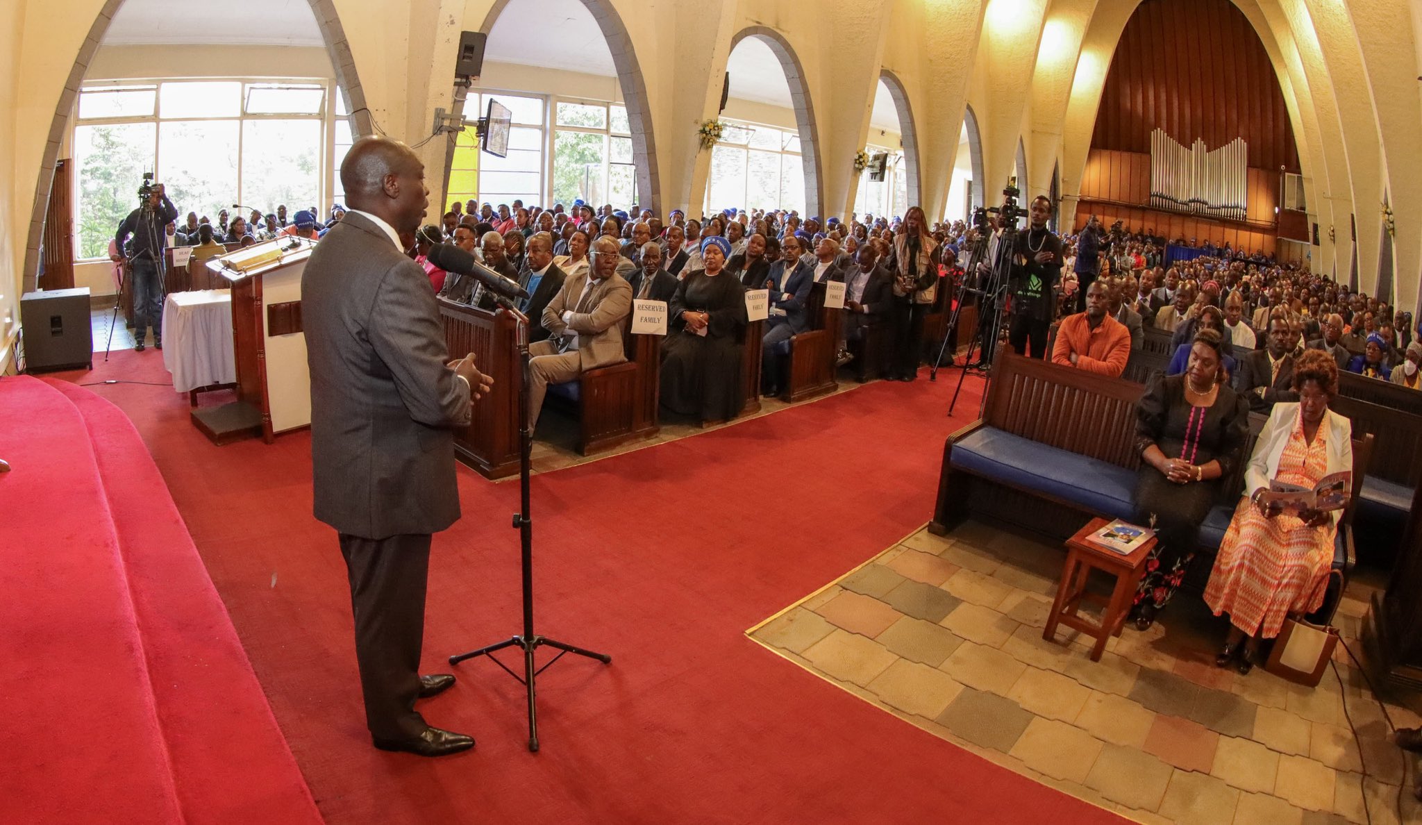 Gachagua attends requiem mass for PCEA moderator's wife