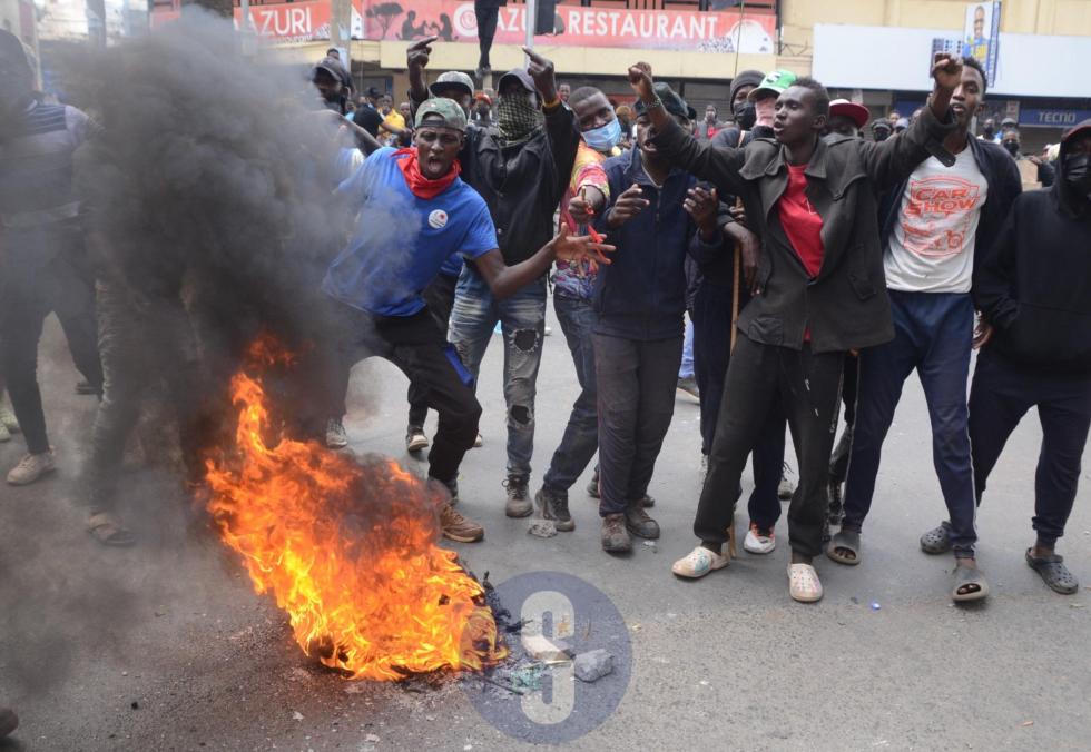 [PHOTOS]: Scenes from anti-DIG Lagat protests in Nairobi CBD