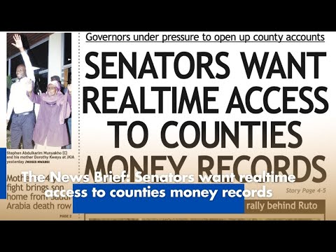 The News Brief: Senators want realtime access to counties money records