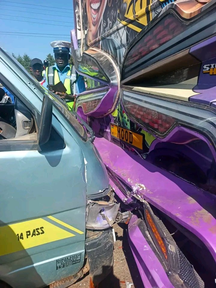 George Ruto’s luxury matatu “Mood” hit from behind in Eldoret accident— no Injuries