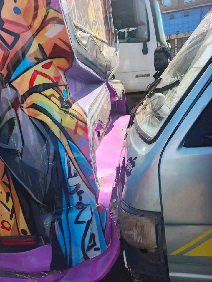George Ruto’s luxury matatu “Mood” hit from behind in Eldoret accident ...