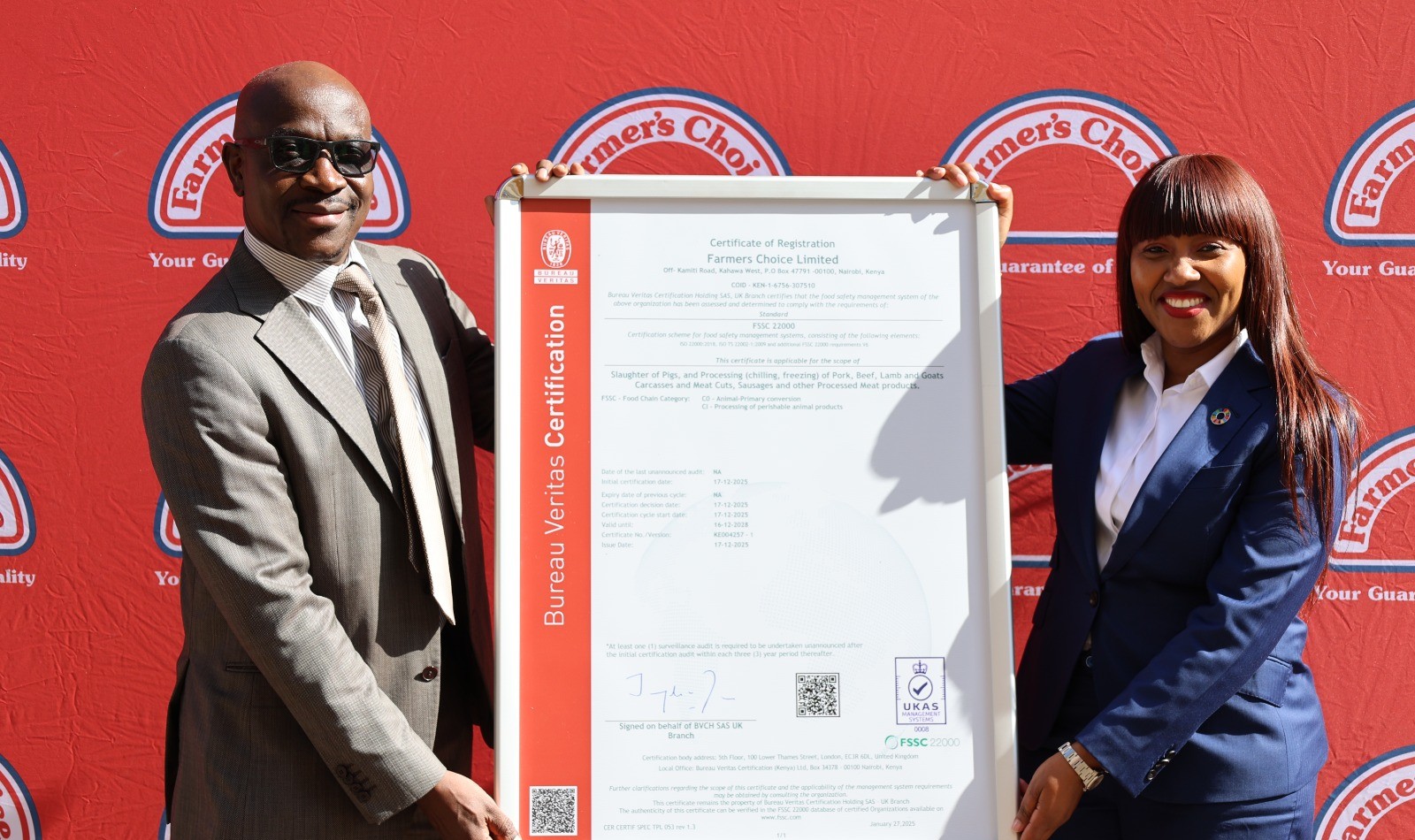 Farmer’s Choice Earns Global FSSC 22000 Food Safety Certification