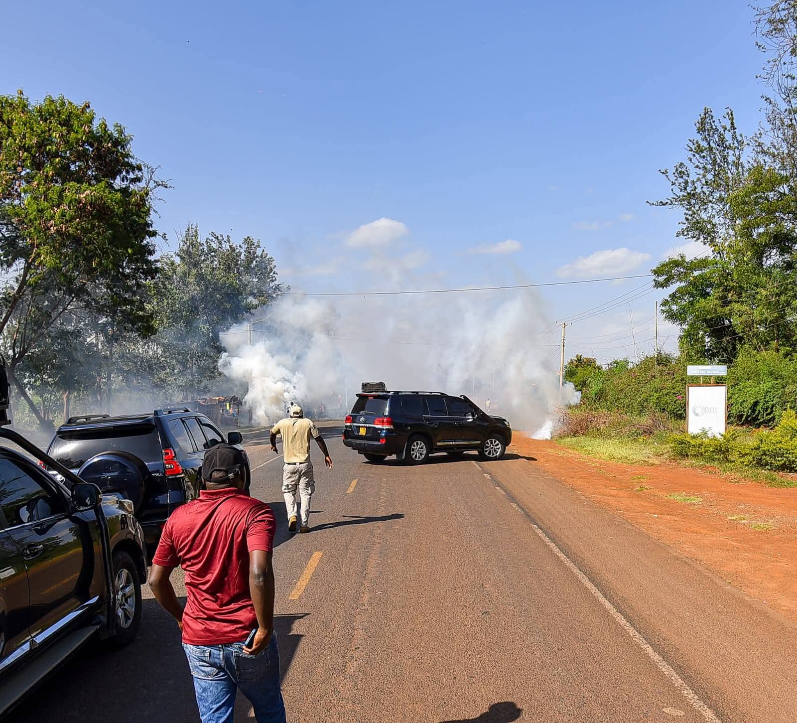 Gachagua addresses Kagio crowd wearing helmet, bulletproof vest