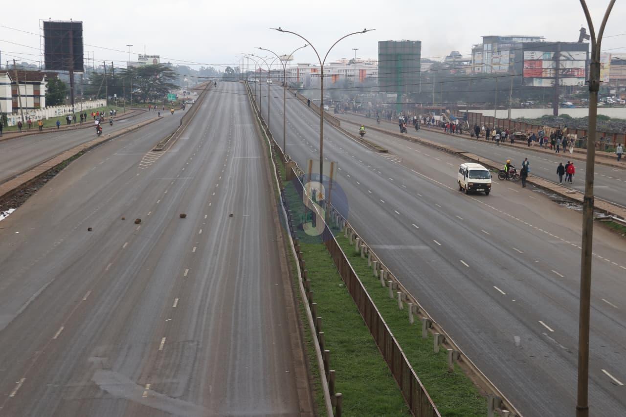 Police, protesters clash on Thika Road as fuel protest grips Nairobi